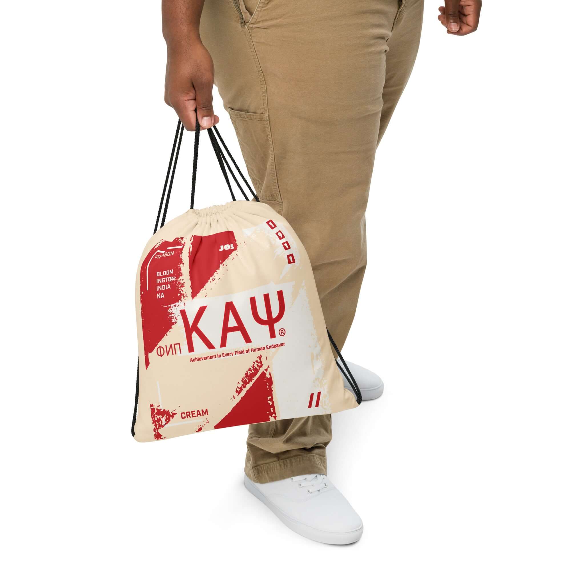 Kappa Alpha Psi Geo Drawstring Bag - Sporty & Stylish – A&W Greek Shop