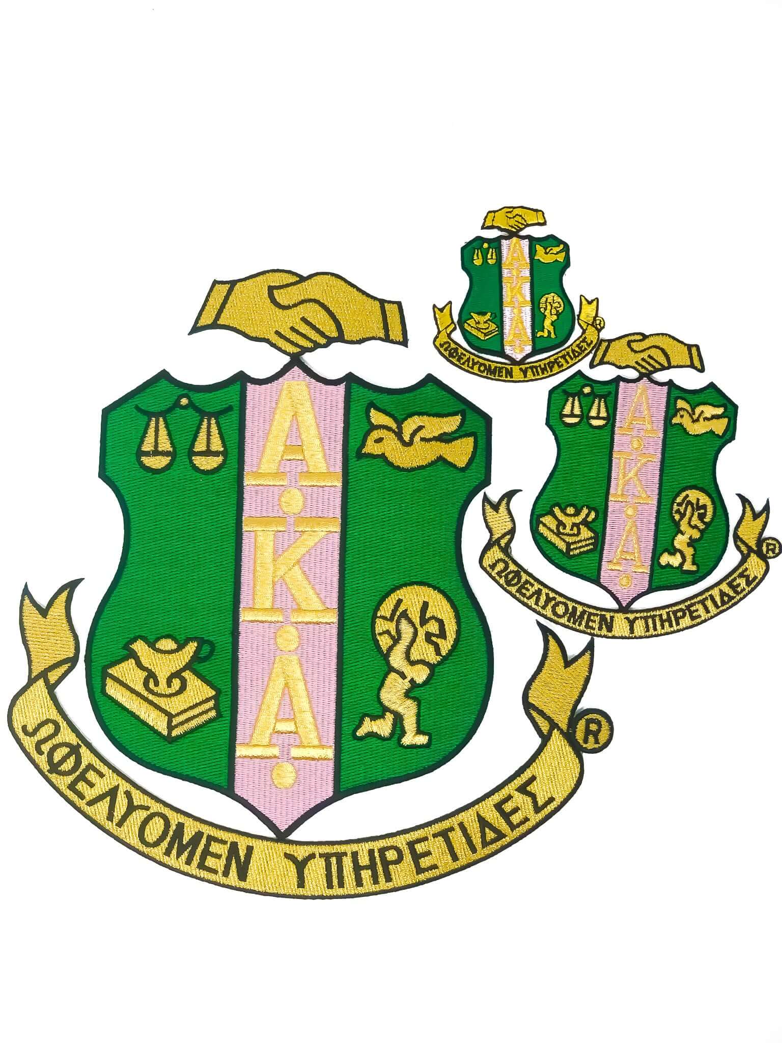 Shop Alpha Kappa Alpha Iron-On Shield Patch | A&W Greek Shop