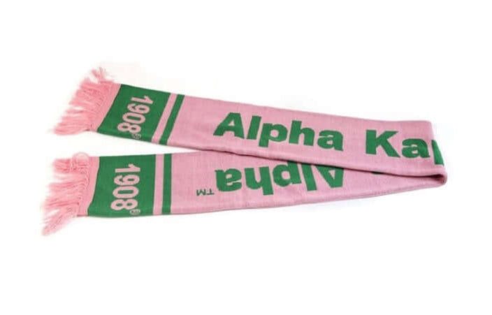 AKA Knit Scarf - Elegant Sorority Accessory – A&W Greek Shop
